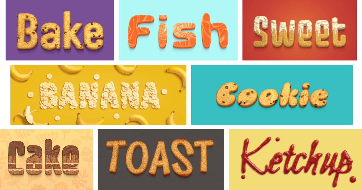 Creating Food Typography | Art Text for Mac