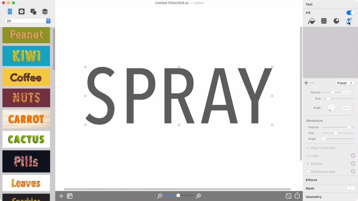 Using Spray Fill | Art Text Tutorials