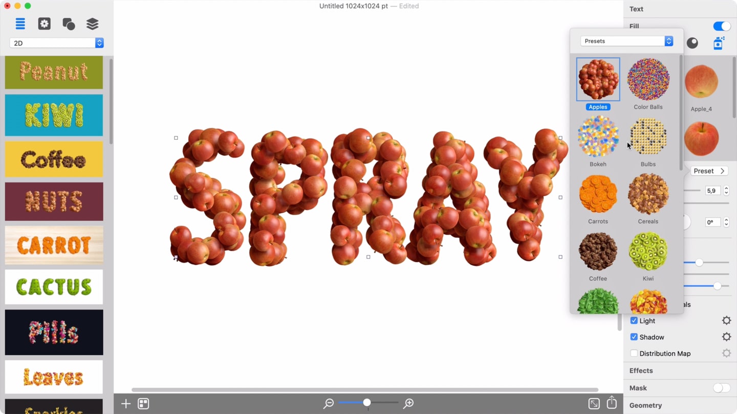 Using Spray Fill | Art Text Tutorials